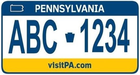 Standard Issue Registration Plate Driver and Vehicle Services Commonwealth of Pennsylvania